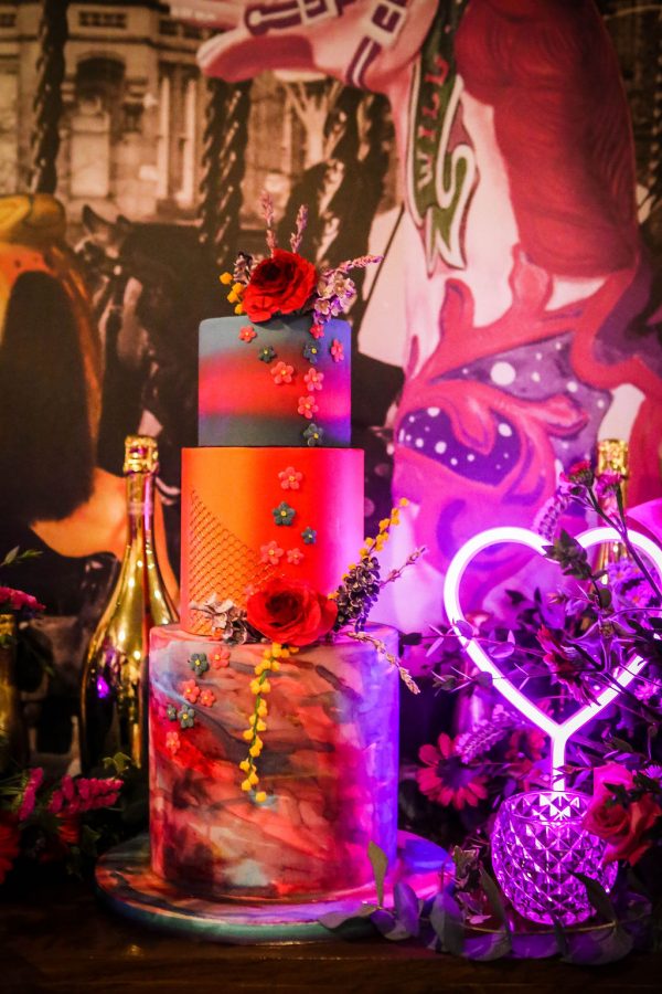 Neon Wedding Inspiration with Modern Retro Styling