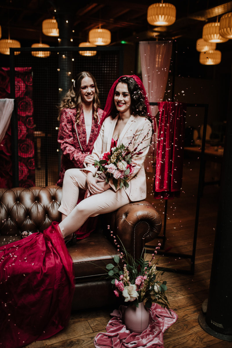 Bold Red And Pink Urban Wedding At The Intimate LEAF Manchester ...