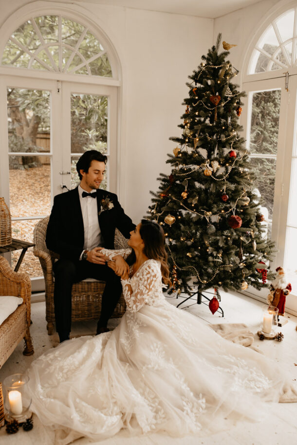 Intimate Christmas Wedding With Celestial Styling - Magpie Wedding