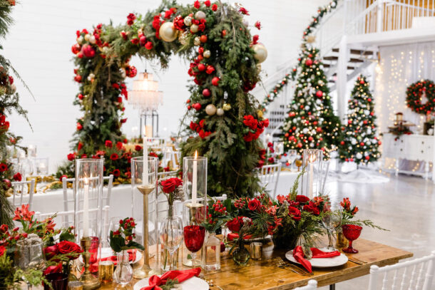 A Very Festive Wedding Day With Classic Red Christmas Styling